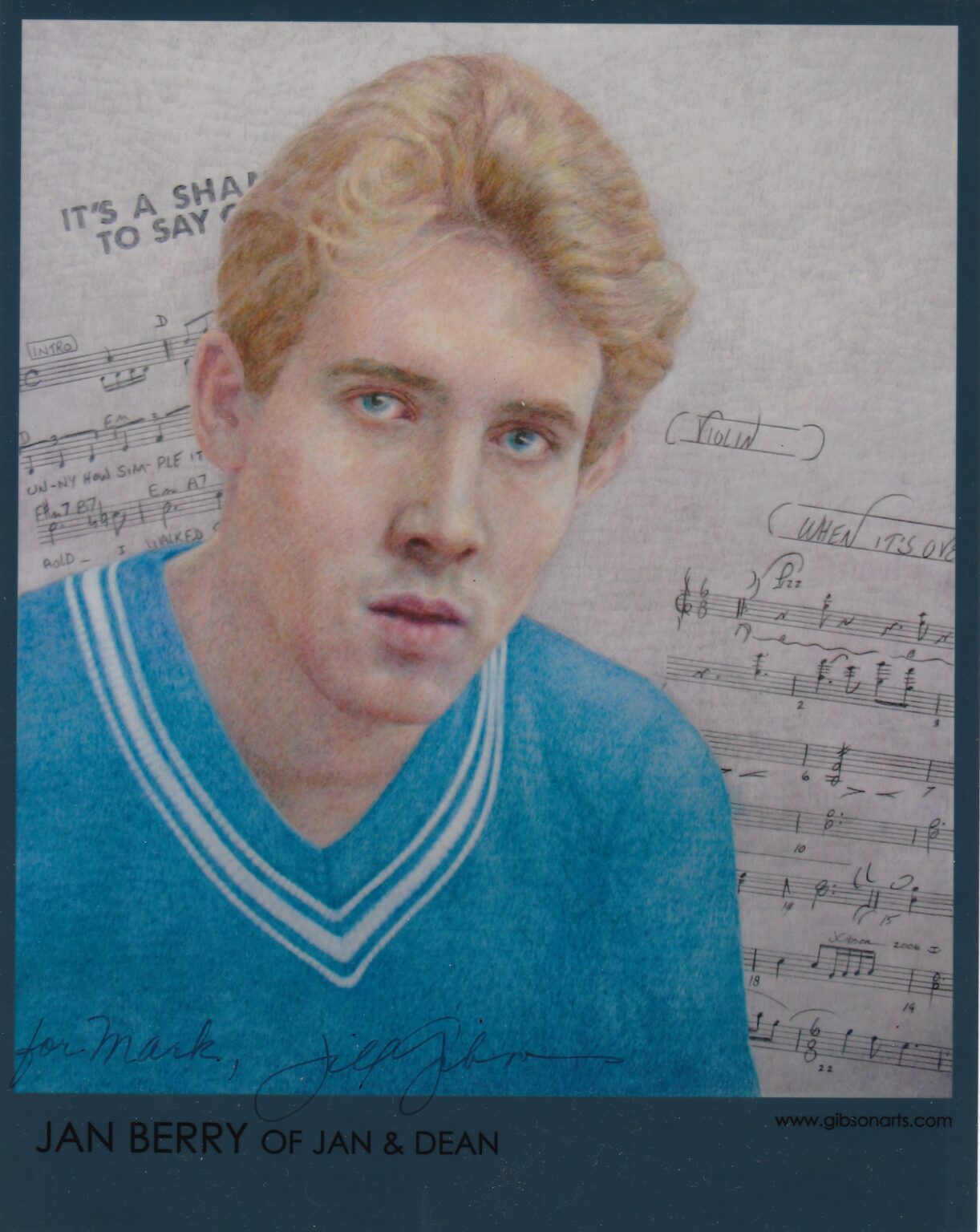 Jan Berry Portrait – Available for Purchase – JAN & DEAN – Jan Berry ...